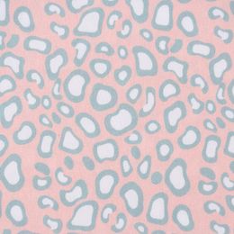 OTTO Stoff Lillestoff Bio Baumwollstoff Leo Pastell Mini Exotic rosa weiß blau 1, blau|rosa