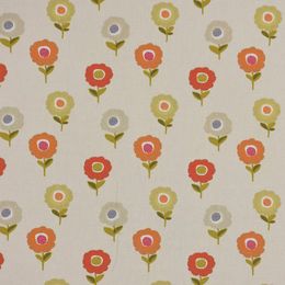 OTTO Stoff Fryetts Englischer Dekostoff Baumwollstoff Blumen beige orange 138cm, bunt