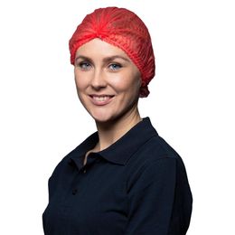 AS Arbeitsschutz GmbH Haarnetz NITRAS Klipphauben, Polypropylen, rot