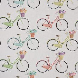 OTTO Stoff Clarke & Clarke DekostoffDigitaldruck Fahrrad multi 138cm, Digitaldruck, weiß