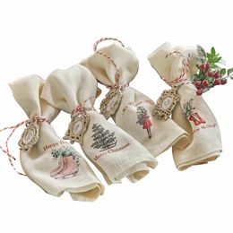 Mirabeau Stoffserviette Serviette 4er Set Merry & Bright weiß/rot