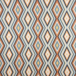 OTTO Stoff Clarke & Clarke Dekostoffgeometrisch Ethno Raute creme bunt 138cm, braun|bunt|gelb