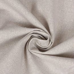 OTTO Stoff Dekostoff Leinenlook Lurexeffekte Glamour uni hellgrau silber 1,40m, mit Metallic-Effekt, silberfarben