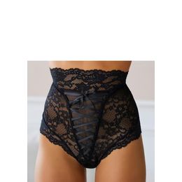 Petite Fleur Gold High-Waist-Slip schwarz Gr. 36/38 für Damen. Körpernah