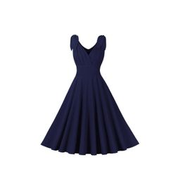 ZWY A-Linien-Kleid Marineblauer weiter Rock