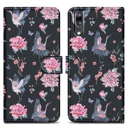 Cadorabo Handyhülle für Huawei P20 Hülle Huawei P20, Handy Schutzhülle - Hülle, Standfunktion, Kartenfach, Magnetverschluss, schwarz