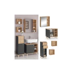 VICCO Badm&ouml;belset Midischrank Waschtischunterschrank Spiegelschrank Senyo GK/ANT