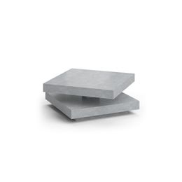 VICCO Couchtisch ELIAS beton 360° drehbar 70 x 70 x 34 cm Wohnzimmertisch Tisch