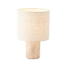 Brilliant Lampe, Pia Tischleuchte natur, 1x A60, E27, 40W, Holz aus nachhaltiger Waldwirtschaft (FSC)