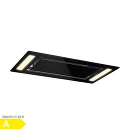 Klarstein Remy Deckenhaube 90 cm 619 m&sup3;/h 230W 3 Stufen Fernbedienung Schwarz Ohne Ersatz-Filter