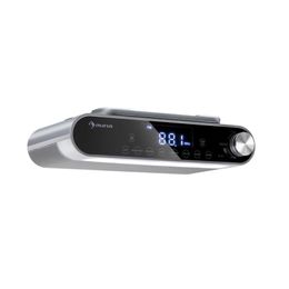 Auna KR-130 Bluetooth Küchenradio Freisprechfkt UKW-Tuner LED-Leuchte Silber