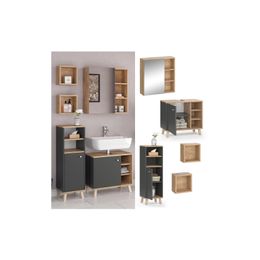 VICCO Badm&ouml;belset Midischrank Waschtischunterschrank Spiegelschrank Senyo GK/ANT
