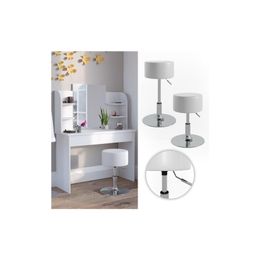 VICCO Design Hocker / Schminkhocker h&ouml;henverstellbar in wei&szlig;