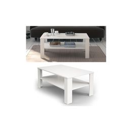 VICCO Couchtisch Weiß 100 x 60 cm - Wohnzimmertisch Beistelltisch Holztisch