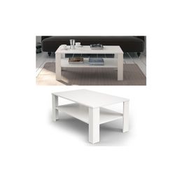 VICCO Couchtisch Wei&szlig; 100 x 60 cm - Wohnzimmertisch Beistelltisch Holztisch