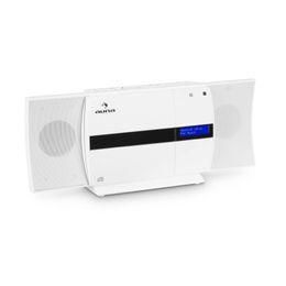 Auna V-20 DAB Vertikal-Stereoanlage BT NFC CD MP3 USB DAB+ & UKW-Tuner Weiß
