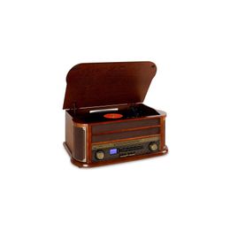 Auna Belle Epoque 1908 Retro-Stereoanlage Bluetooth USB CD MP3 Braun