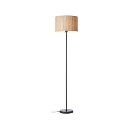 Brilliant Lampe, Wimea Standleuchte schwarz/natur, 1x A60, E27, 52W, Mit Fu&szlig;schalter