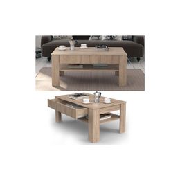 VICCO Couchtisch mit Schublade Beistelltisch Kaffeetisch 100 x 60 cm Sonoma