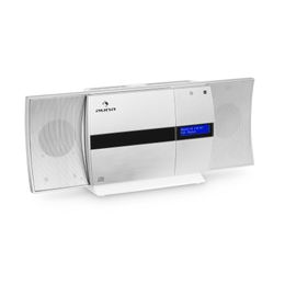 Auna V-20 DAB Vertikal-Stereoanlage BT NFC CD MP3 USB DAB+ & UKW-Tuner Silber