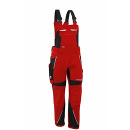 Qualitex HIGH QUALITY WORKWEAR Latzhose IRON rot/schwarz Damen: 46 Herren: 52