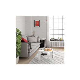 VICCO Couchtisch HOMER Wei&szlig; 60x60 cm - Wohnzimmer Sofatisch Kaffeetisch