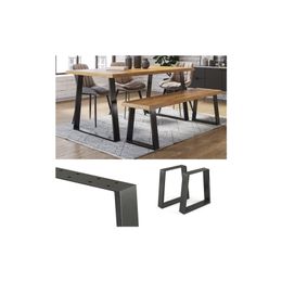 VICCO Loft Tischkufen Trapez 42cm Tischbeine Tischgestell Couchtisch M&ouml;belf&uuml;&szlig;e