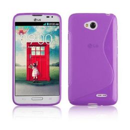 Cadorabo Handyhülle für LG L70 (1. SIM) Hülle LG L70 (1. SIM), Flexible TPU Silikon Handy Schutzhülle - Hülle - ultra slim, lila, FLIEDER VIOLETT