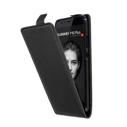 Cadorabo Handyhülle für Huawei P10 PLUS Hülle Huawei P10 PLUS, Handy Schutzhülle, Klappbare Hülle, Kunstleder mit Magnetverschluss, schwarz