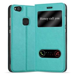 Cadorabo Handyhülle für Huawei P10 LITE Hülle Huawei P10 LITE, Klappbare Handy Schutzhülle - Hülle - mit Standfunktion und Kartenfach, blau