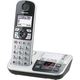 Panasonic KX-TGE520 Seniorentelefon (Mobilteile: 1, inkl. Anrufbeantworter), schwarz|silberfarben