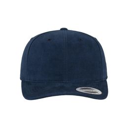 Flexfit Snapback Cap Unisex Brushed Cotton Twill Mid-Profile, blau