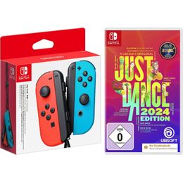 Nintendo Switch Joy-Con 2er-Set Wireless + Just Dance 2024 Edition (Code in a box) Switch-Controller, blau|bunt|rot