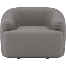 Inosign Sessel Nergal, B/T/H, 120/110/81 cm, Großer Sessel mit Wellenunterfederung, in verschiedenen Farben, grau