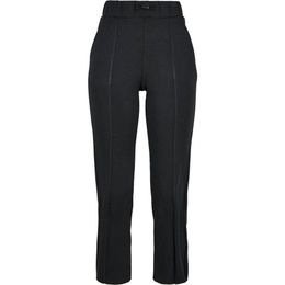 Urban Classics Stoffhose Urban Classics Damen Ladies Soft Interlock Pants (1-tlg), schwarz