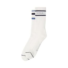 Tom Tailor Herren Socken im 2er-Set, blau, Blockstreifen, Gr. 43-46