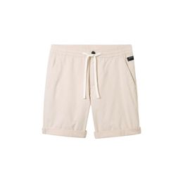 Tom Tailor Denim Herren Shorts mit recycelter Baumwolle, beige, Uni, Gr. XXL