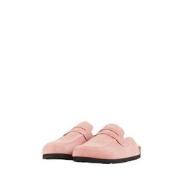 Tom Tailor Damen Pantolette aus Wildleder, rosa, Uni, Gr. 37