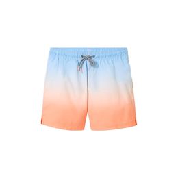 Tom Tailor Denim Herren Stretch-Badeshorts, orange, Farbverlauf / Dip-Dye, Gr. XL