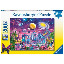 RAVENSBURGER VERLAG Ravensburger Kinderpuzzle - 13291 Kosmische Stadt - 200 Teile Puzzle für Kinder ab 8 Jahren