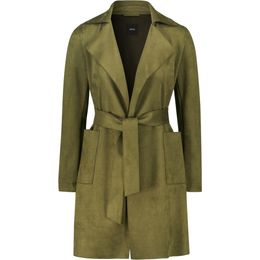 Zero Trenchcoat, kurz, Taillengürtel, für Damen, grün, 34