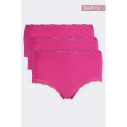 Nina von C. Multiple Pack Slip, 3er-Pack, Spitzendetails, für Damen, pink, 40