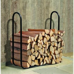 ShelterLogic Kaminholzregal schwarz Stahl 25 x 122 x 104 cm