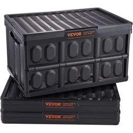 3er-Set 45L Profi Klappbox aus pp Transportbox mit Deckel Faltbarer Aufbewahrungsbox mit Handgriff Stapelbare Kisten Storage Box Faltboxen