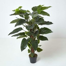 Homescapes - Philodendron Kunstpflanze im Topf- 120 cm - Grün