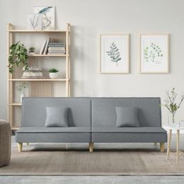 MAISONCHIC - Schlafsofa,Wohnzimmersofa,Schlafcouch,Bettsofa Hellgrau Stoff FUCIA79317