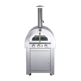 Allgrill Top-Line Gastronomie-Gas-Pizzaofen mit Air System und 2 Pizzasteinen