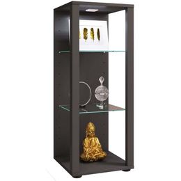 ebuy24 - GlasolM Vitrinenschrank 3 Ablagen anthrazit.