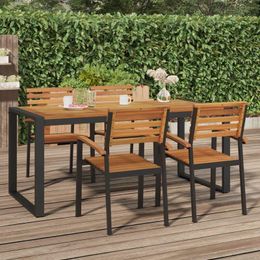 Gartentisch mit Gestell U-Form 180x90x75 cm - Braun - Prolenta Premium