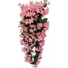 Minkurow - 4 Blütenblätter zum Aufhängen, künstliche Blumen, künstliche Glyzinien-Hängeblumen für Hochzeit, Heimdekoration (hellrosa)